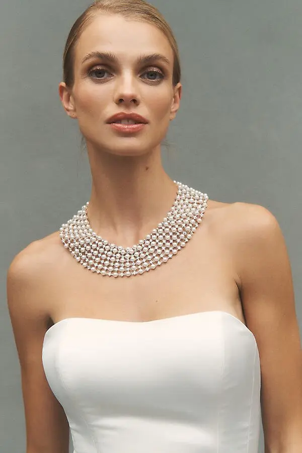 Nadri Rbg Pearl Xl Wide-collar Necklace - Silver