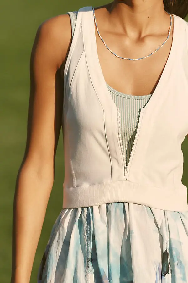 DAILY PRACTICE Zip-front V-neck Dress