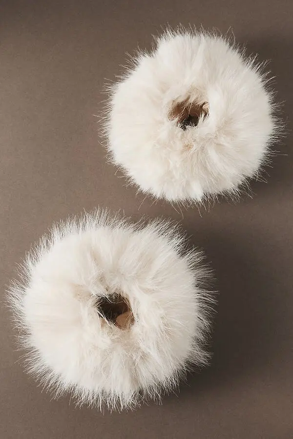 Apparis Faux Fur Cuffs - White
