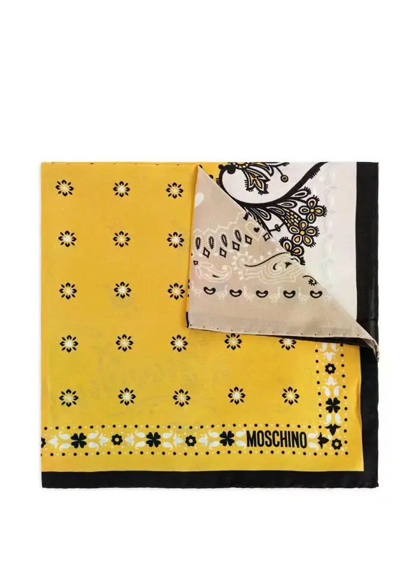 Moschino Floral-print Scarf - Yellow
