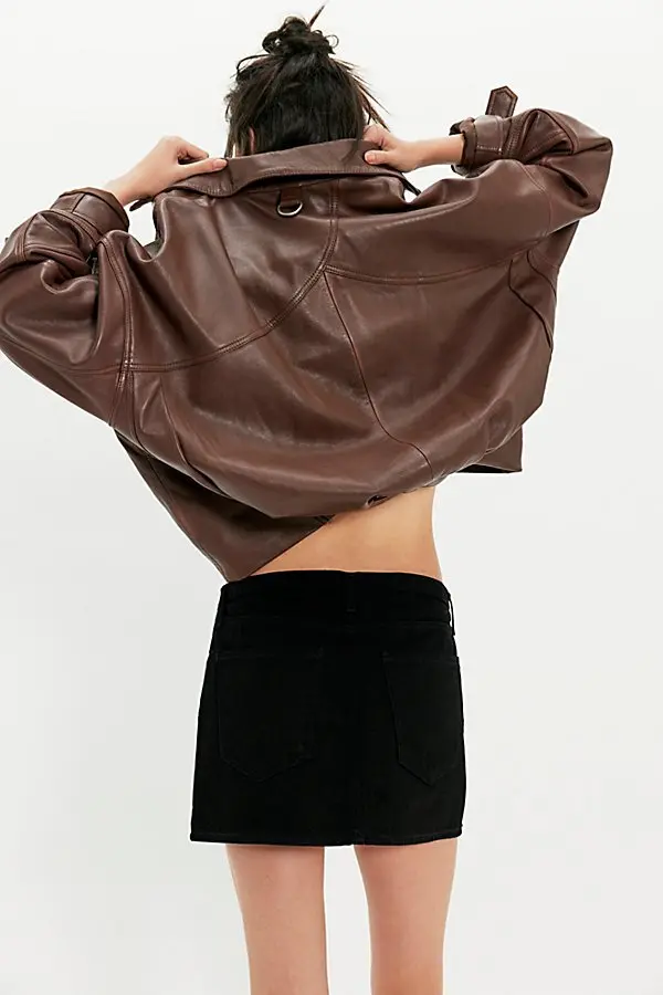 AGOLDE Keira Denim Mini Skirt - Curb