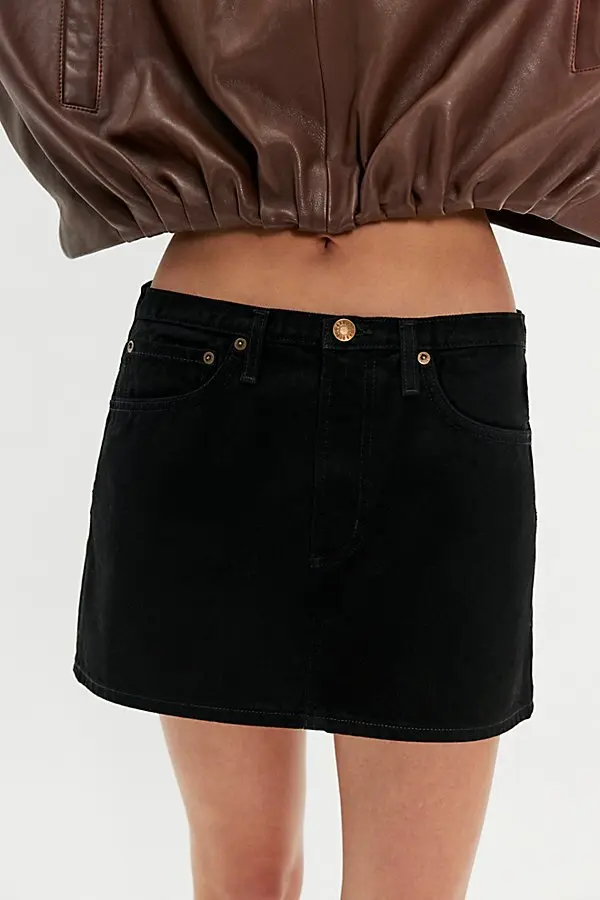 AGOLDE Keira Denim Mini Skirt - Curb