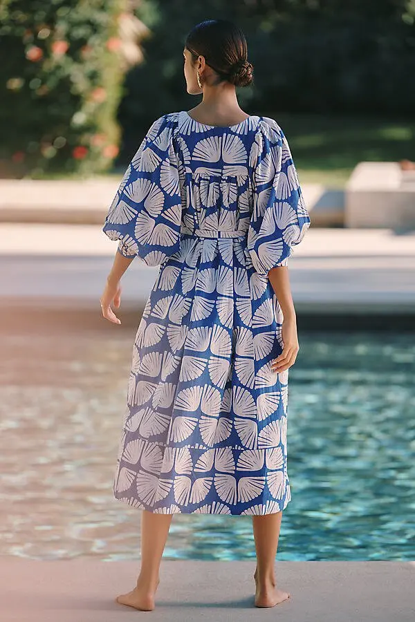 RO'S GARDEN Lulu V-neck Midi Dress
