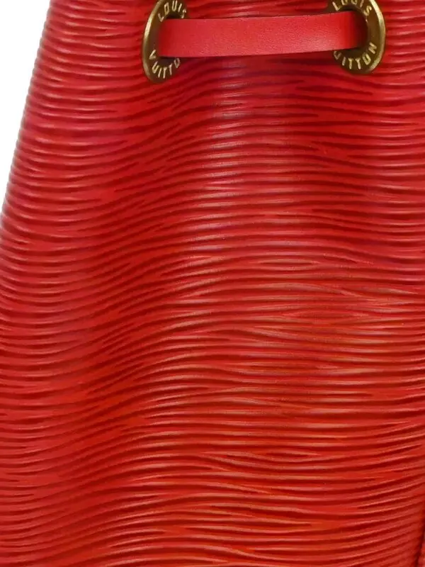 LOUIS VUITTON 1990s-2000s Mm Montsouris Monaco Textured Leather Backpack - Red