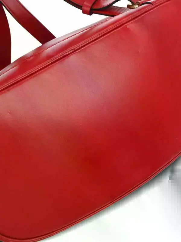 LOUIS VUITTON 1990s-2000s Mm Montsouris Monaco Textured Leather Backpack - Red