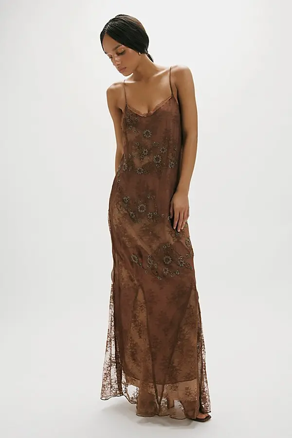 Free People Julio Maxi Dress - Umber Earth