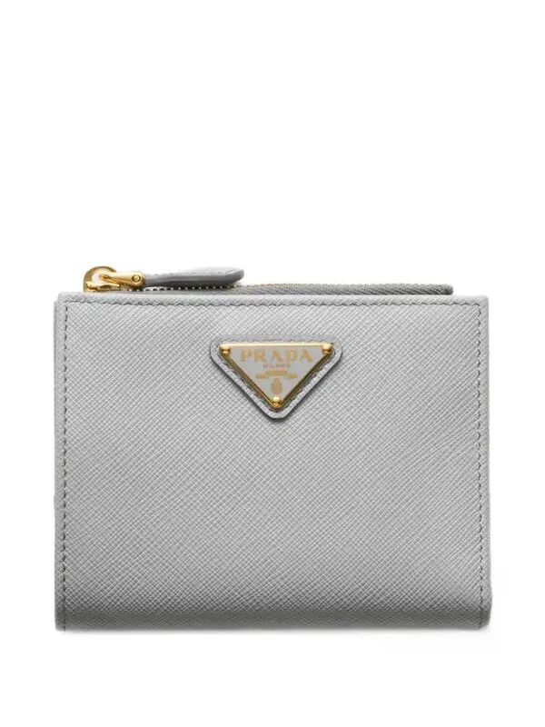 Prada Small Logo-plaque Wallet - Grey