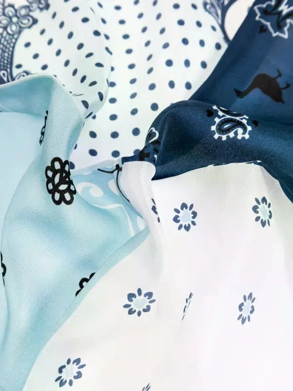Moschino Paisley Floral Pocket Square