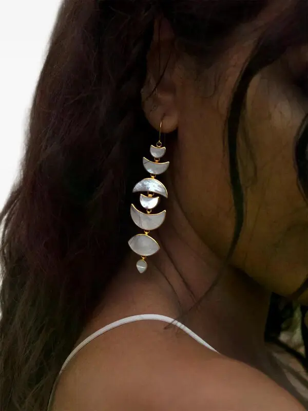 FREYA ROSE Warrioress Moon Earrings - Silver