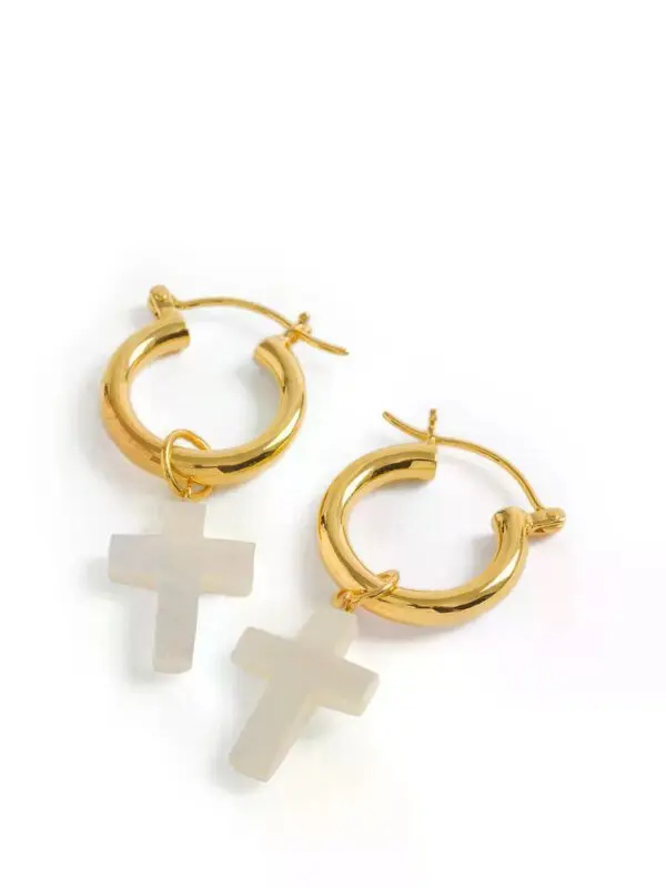 FREYA ROSE Detachable Cross Hoop Earrings