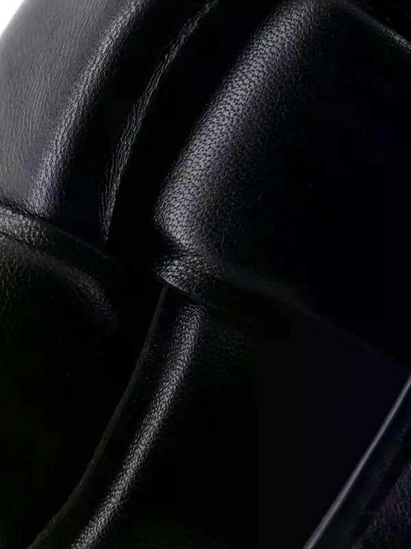 Bottega Veneta Cassette Chain Padded Maxi Intrecciato Leather Crossbody Bag - Black