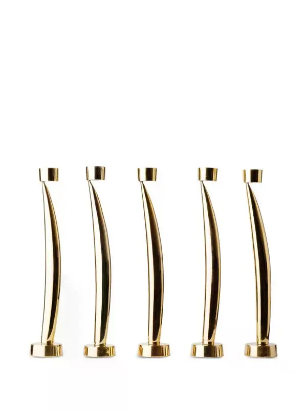 FOURTH STREET Fin Candlesticks Holders Set - Gold