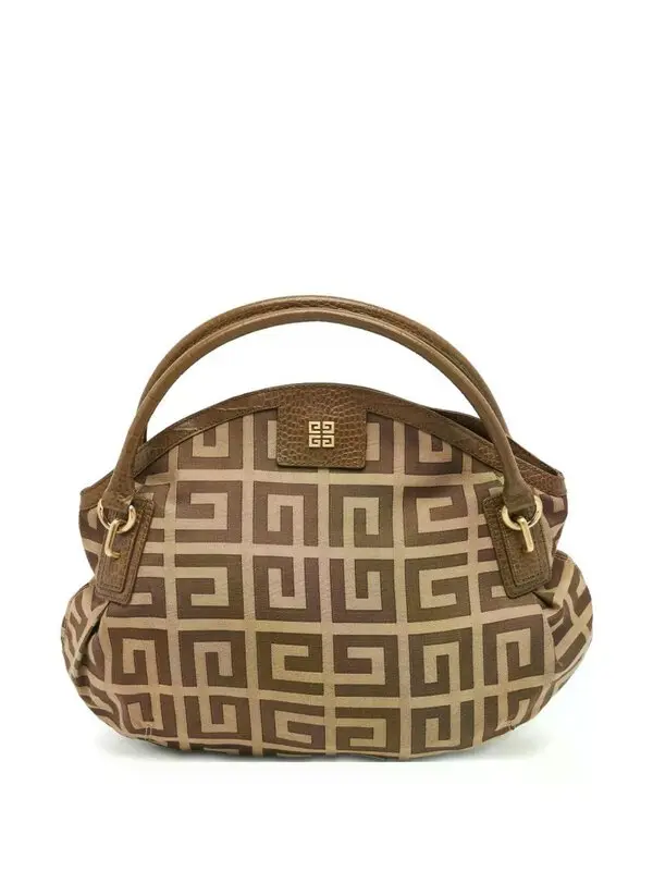 Givenchy Jacquard Canvas Leather Trim Tote