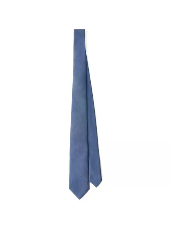 Prada Pointed-tip Neck Tie - Blue