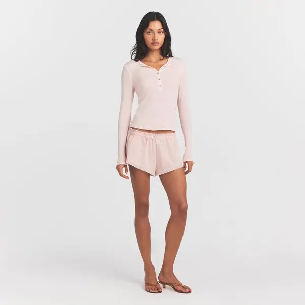SKIMS Sheer Modal Crewneck Henley
