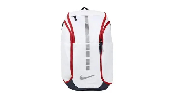 Nike Hoops Elite Pro Basketball Backpack - White/obsidian/metallic Cool Grey
