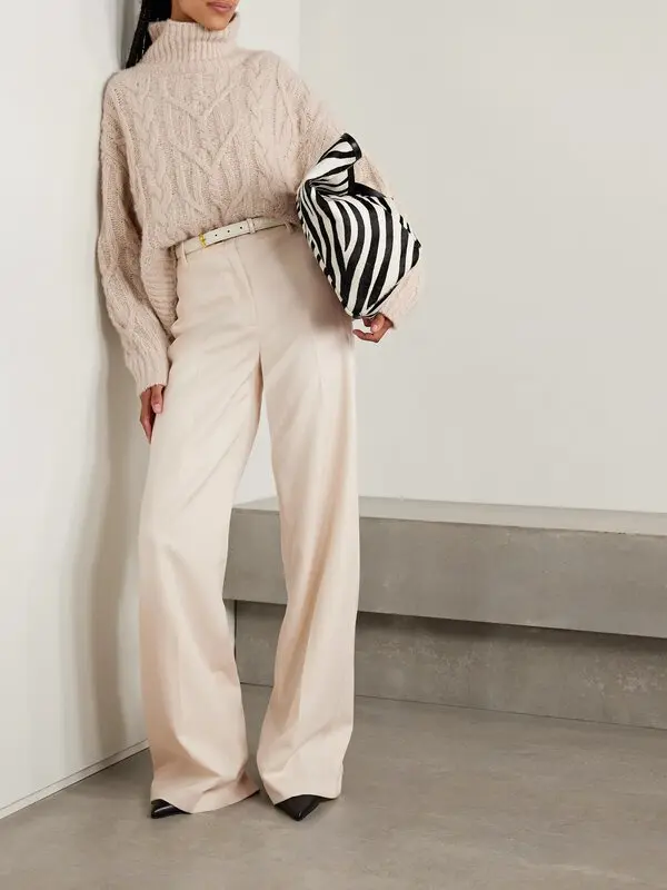 NILI LOTAN River Wool-twill Wide-leg Pants