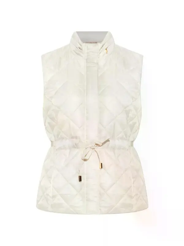 Michael Kors Quilted Tie-waist Gilet - Neutrals