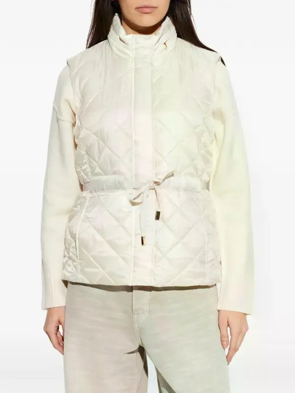 Michael Kors Quilted Tie-waist Gilet - Neutrals