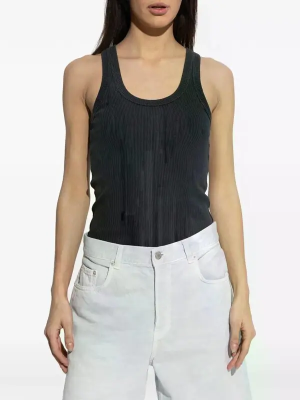 HAIKURE Gem Ribbed-knit Tank Top - Black