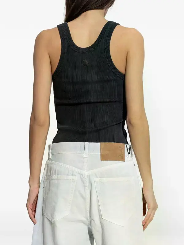 HAIKURE Gem Ribbed-knit Tank Top - Black
