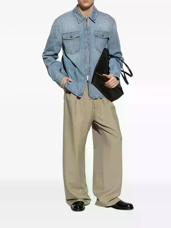 Versace Zipped Chest-pockets Shirt - Blue
