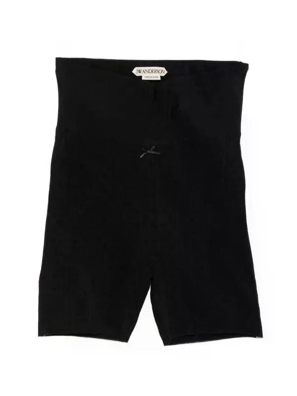 JW Anderson Cable-knit High-waisted Shorts - Black