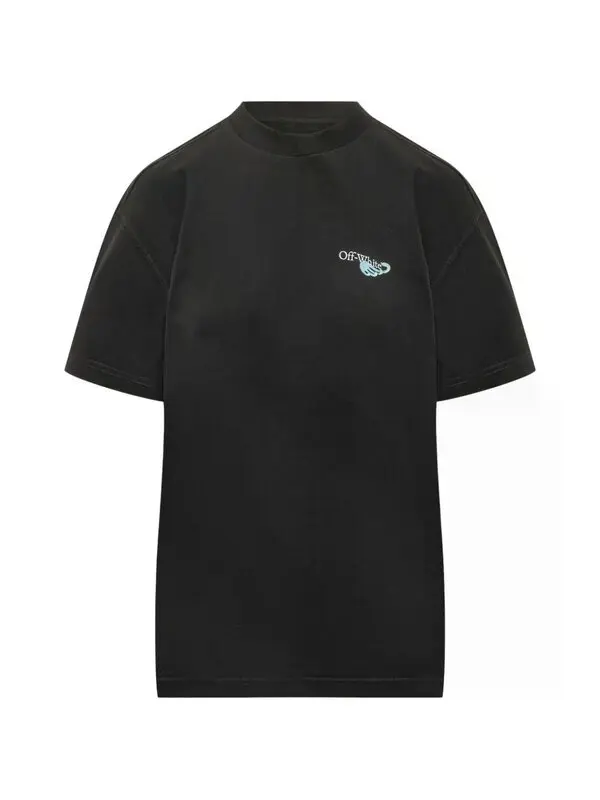 Off-White Quote Soft Life Print T-shirt - Black