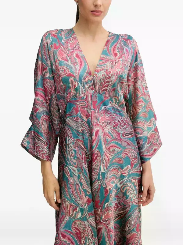 HOSS INTROPIA Luisa Flared Paisley Print Midi Dress