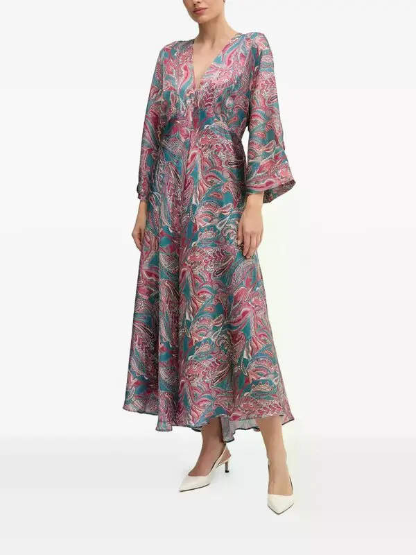HOSS INTROPIA Luisa Flared Paisley Print Midi Dress