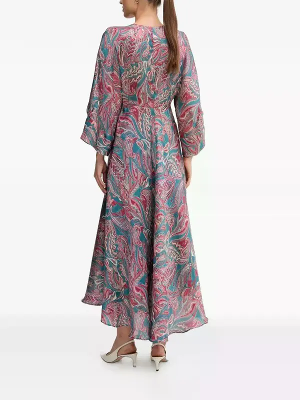 HOSS INTROPIA Luisa Flared Paisley Print Midi Dress