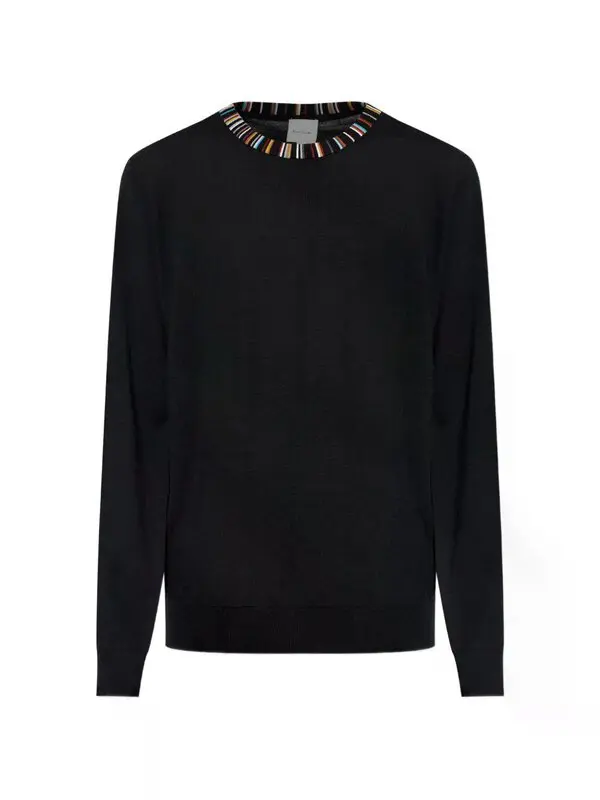 Paul Smith Striped-detail Crew-neck Sweater