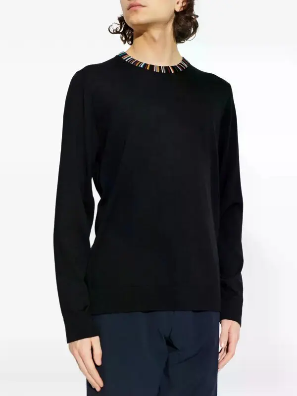 Paul Smith Striped-detail Crew-neck Sweater