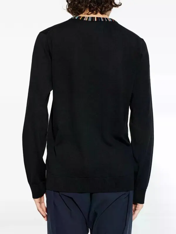 Paul Smith Striped-detail Crew-neck Sweater