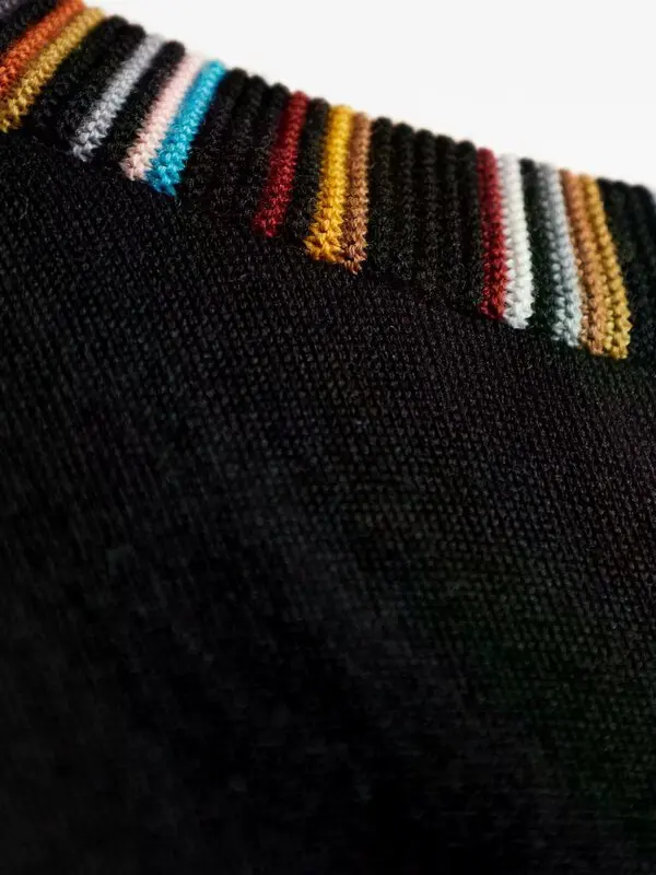 Paul Smith Striped-detail Crew-neck Sweater