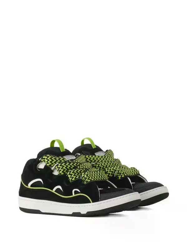 LANVIN Curb Metallic-detail Sneakers - Black