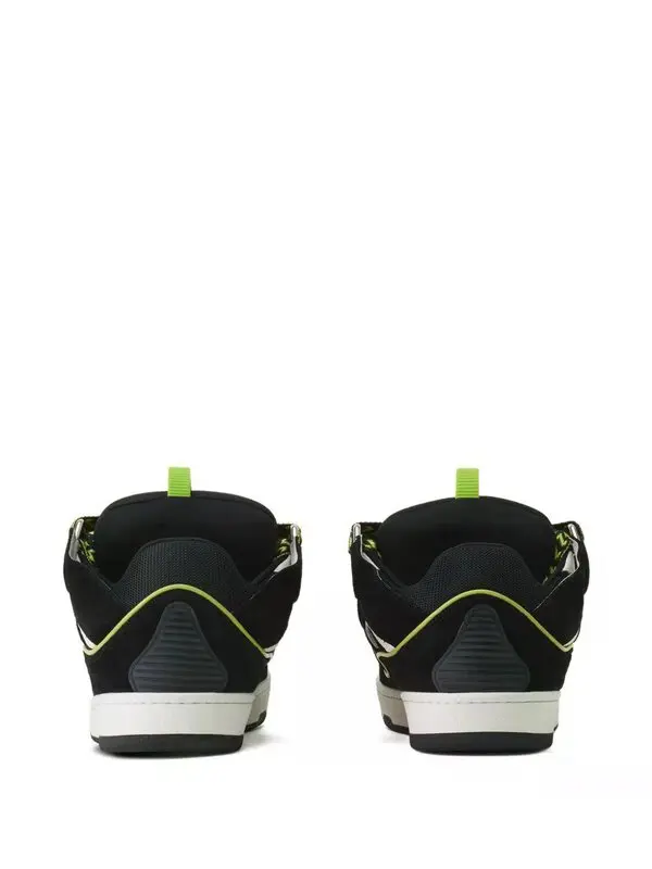 LANVIN Curb Metallic-detail Sneakers - Black