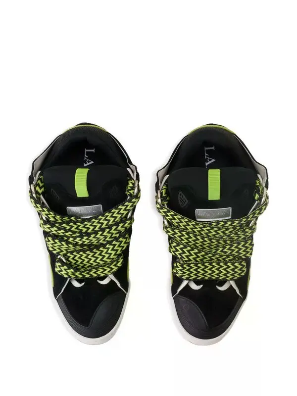 LANVIN Curb Metallic-detail Sneakers - Black