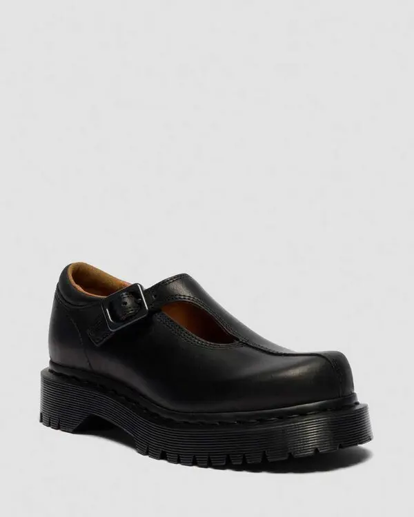 Dr. Martens Rejena Old Harness Leather Mary Jane Shoes - Black