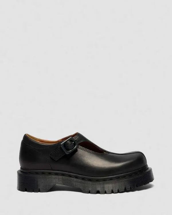 Dr. Martens Rejena Old Harness Leather Mary Jane Shoes - Black