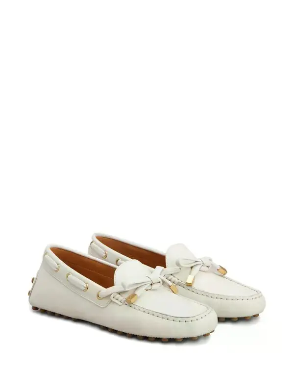 TOD'S Gommino Bow-detail Loafers - Neutrals