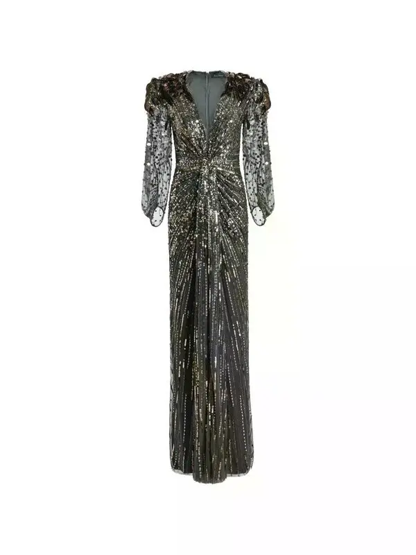 Jenny Packham Xenia Sequin-embellished Maxi Dress