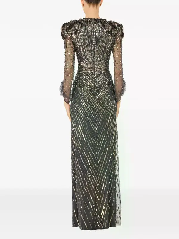 Jenny Packham Xenia Sequin-embellished Maxi Dress