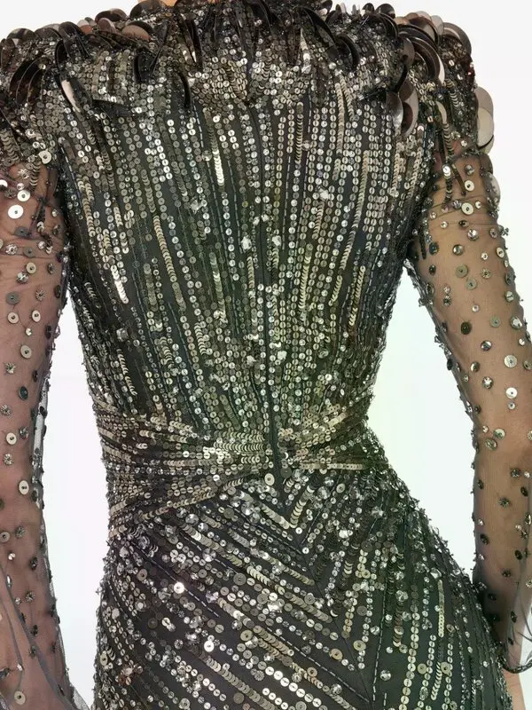Jenny Packham Xenia Sequin-embellished Maxi Dress