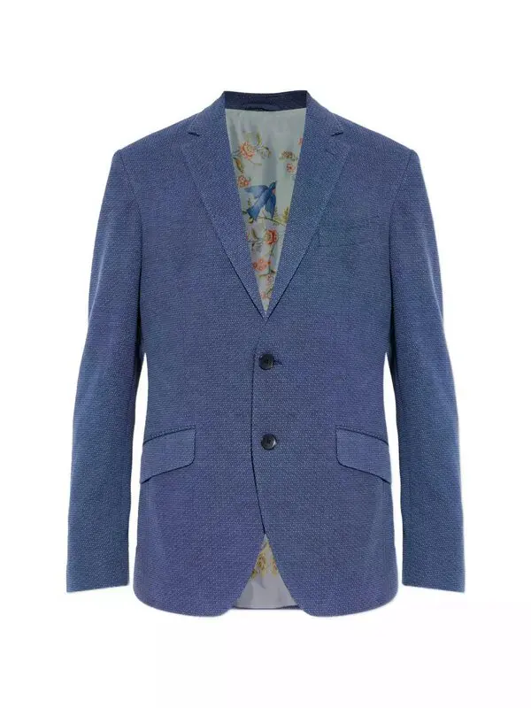 Etro Single-breasted Textured Blazer - Blue