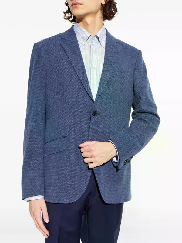 Etro Single-breasted Textured Blazer - Blue