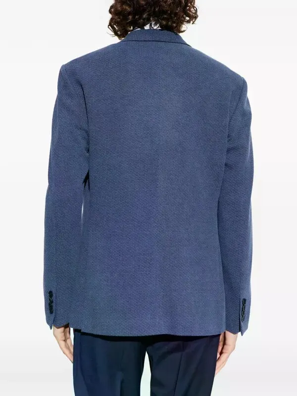Etro Single-breasted Textured Blazer - Blue