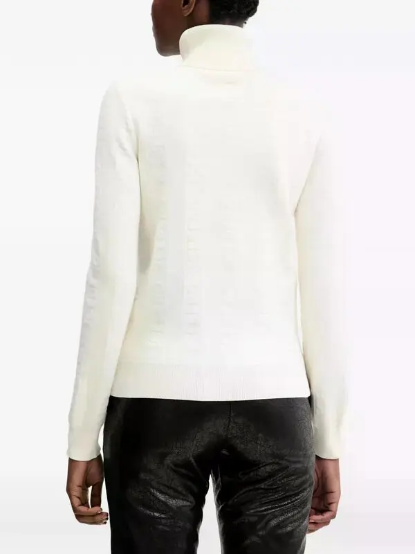 Iceberg Turtleneck Long-sleeve Sweater Embossed-pattern