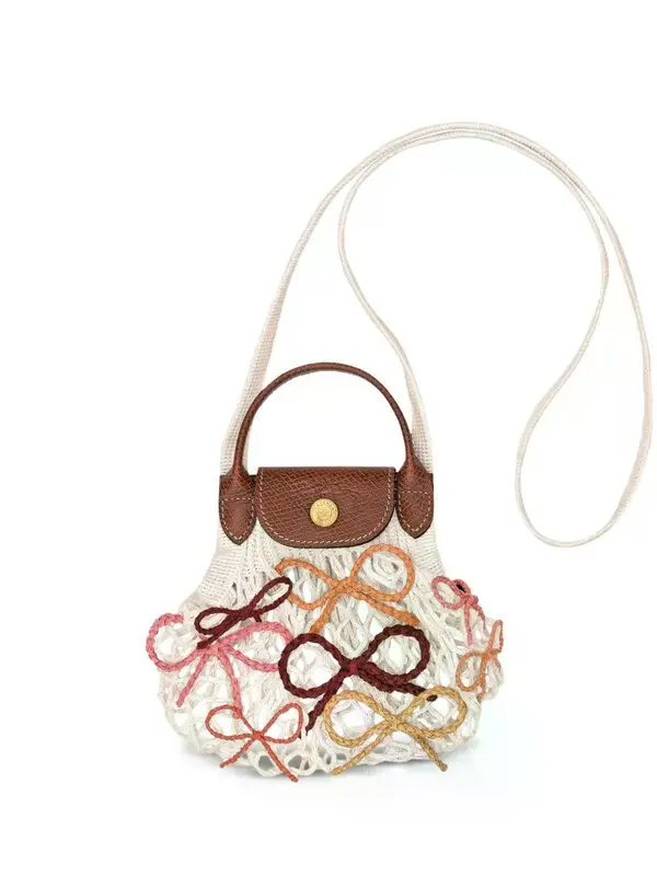 Longchamp Le Pliage Bow-detail Tote Bag - Neutrals