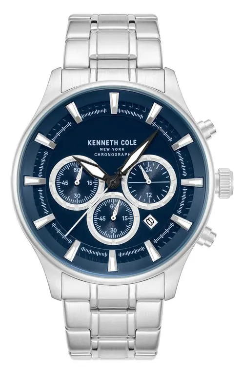 KENNETH COLE Chronograph Bracelet Watch - Silver